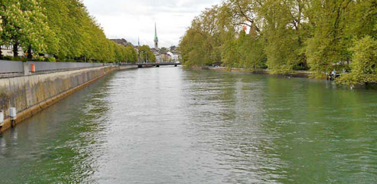 Flussverlauf der Linth und der Limmat – Die Alpen