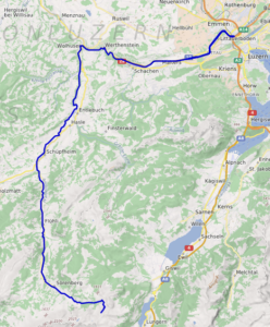 Flussverlauf der Reuss – Die Alpen