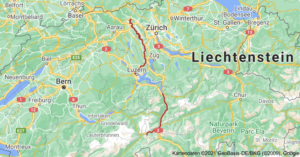 Flussverlauf der Reuss – Die Alpen