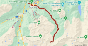 Flussverlauf der Reuss – Die Alpen