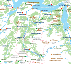 Flussverlauf der Reuss – Die Alpen