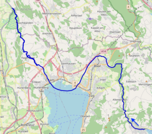 Flussverlauf der Reuss – Die Alpen